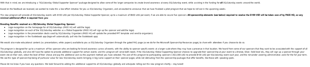 A new home for sponsoring multiple SQL Saturday events – Data Driven Technologies